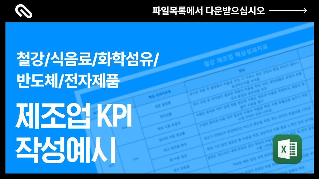 [자료 전용] 제조업 KPI 작성예시 | 가인지캠퍼스